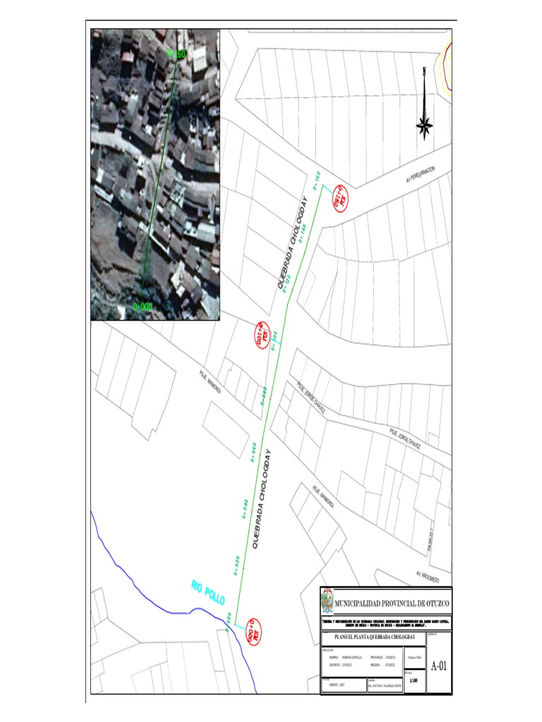 Plano en Planta Quebrada Chologday | PDF