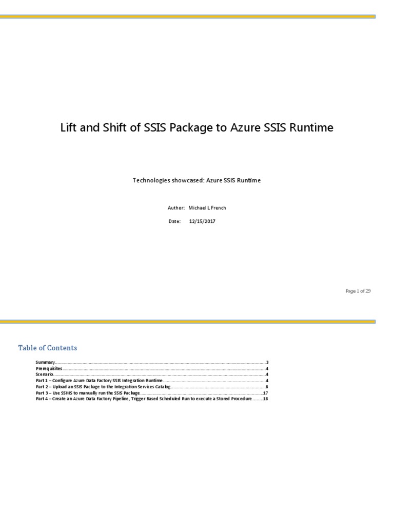 LAB02 - Lift and Shift of SSIS To Azure | PDF | Microsoft Sql Server | Microsoft Azure