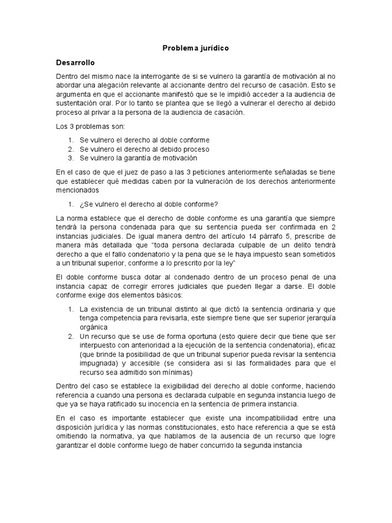 Problema Jurídico | PDF | Sentencia (ley) | Principios éticos