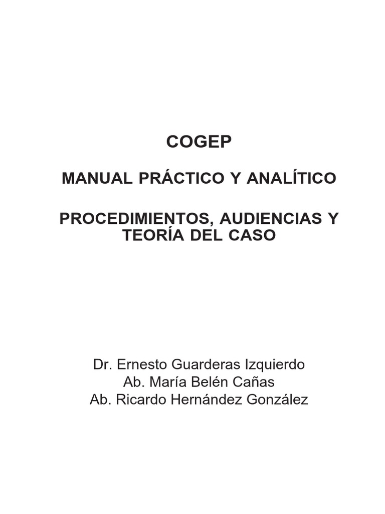 Libro Manual Practico Cogep Version Final | PDF | Procedimiento Civil ...