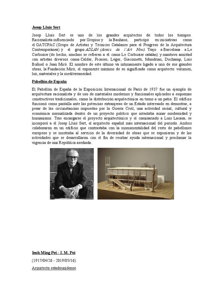 Josep Lluís Sert | PDF