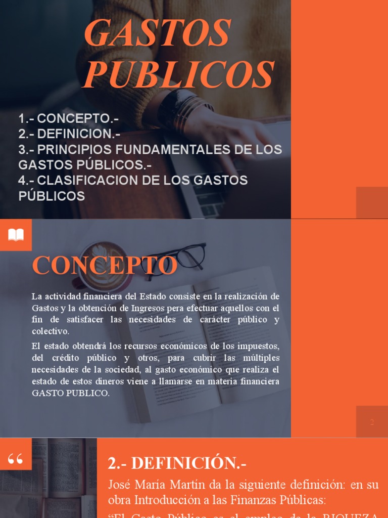 1.-CONCEPTO. - 2. - Definicion. - 3. - Principios Fundamentales de Los Gastos Públicos. - 4 ...