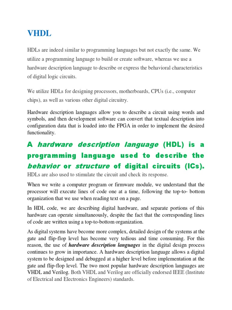 VHDL Unit 2 Part 1 | PDF | Computers