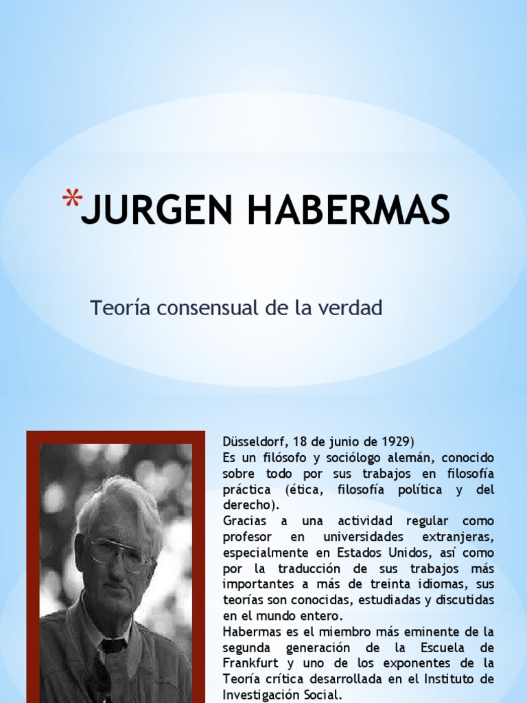 Argumentacion Jurgen Habermas | PDF | Verdad | Jürgen Habermas