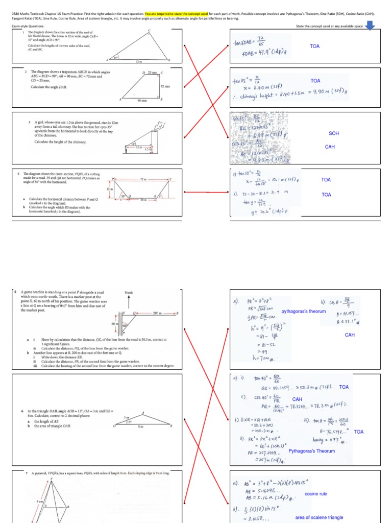 Grade 11 Maths Cheat Sheet: Pythagoras | PDF