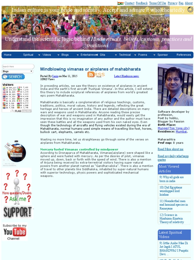 Mindblowing vimanas or airplanes of mahabharata | PDF | Hindu Mythology