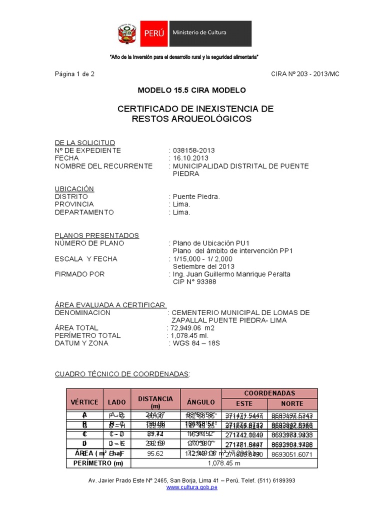Modelo de Cira Normal | PDF | Lima | Educacion Cultural
