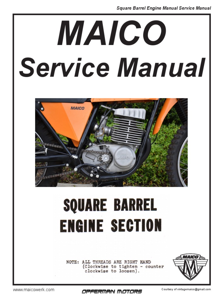 Service Manual: Maico | PDF | Clutch | Manual Transmission