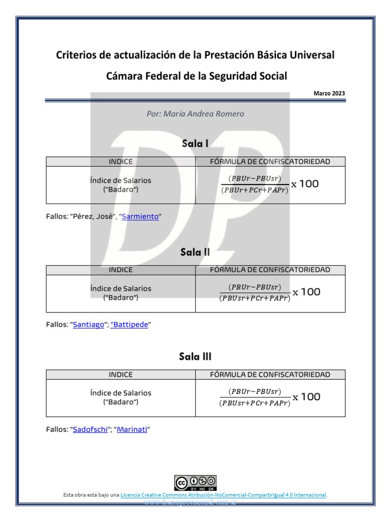 Indices y Fórmulas PBU | PDF