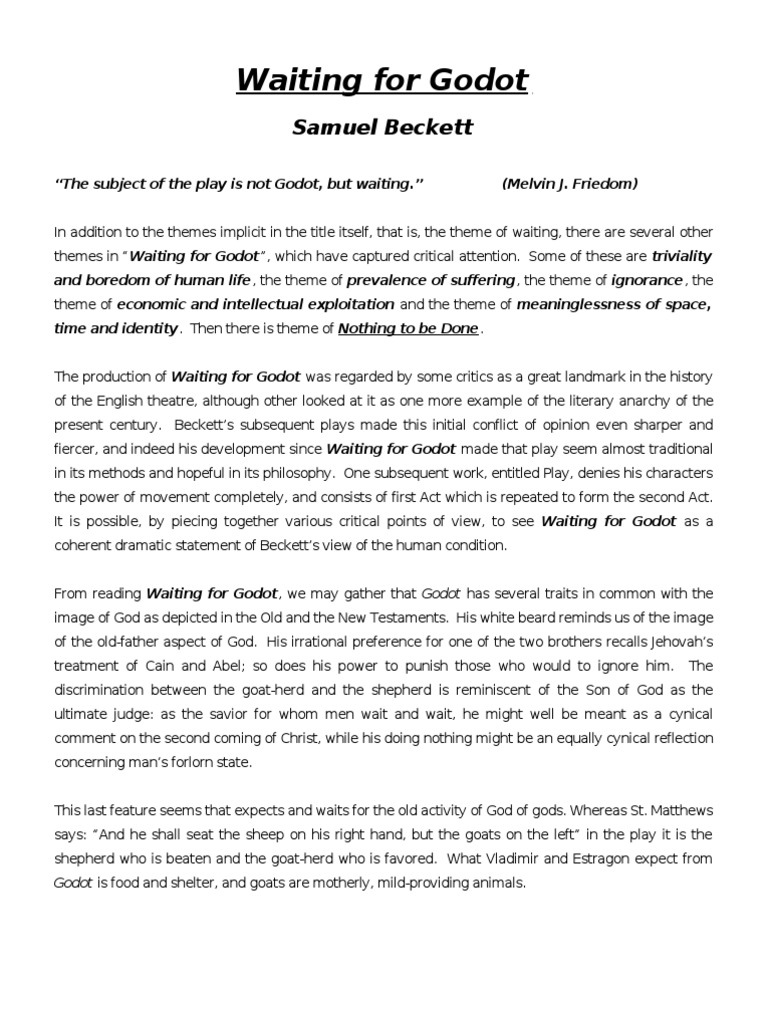 Waiting For Godot | PDF | Science | Philosophical Science