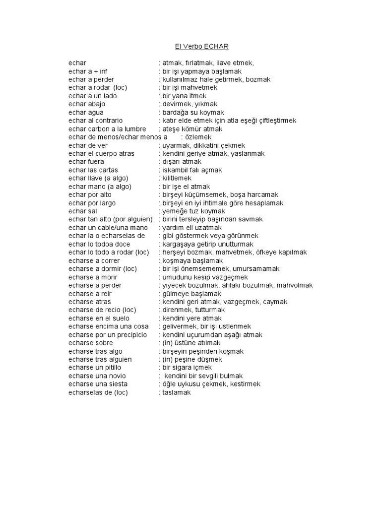 Verbo Echar | PDF