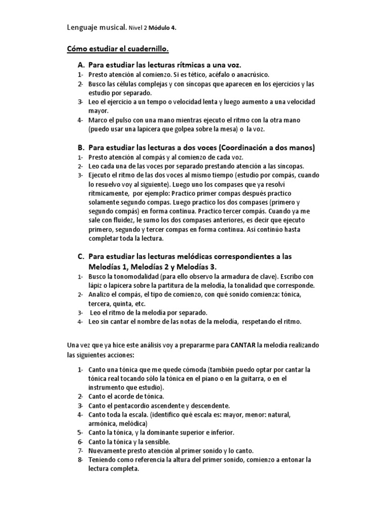 Nivel 2 Módulo 4 | PDF | Ritmo | Escala (música)