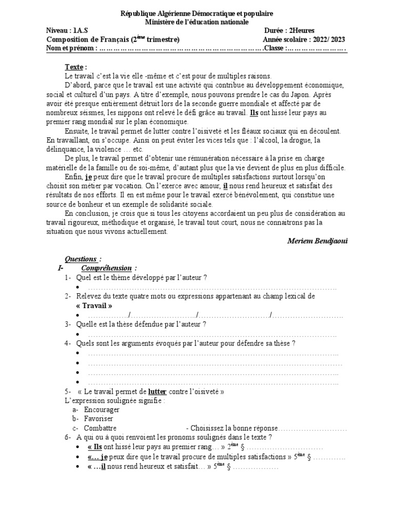 1AS 2eme Trim | PDF | Évolution de carrière | Jeux et activités