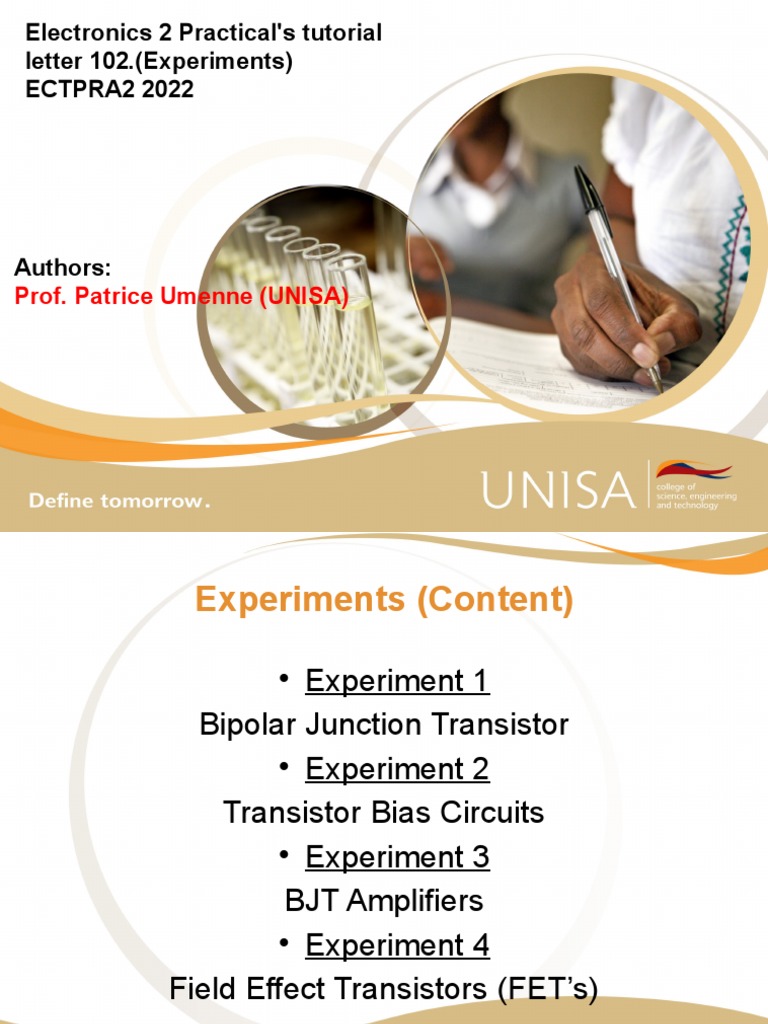Ela2601 Practical Presentation | PDF | Field Effect Transistor | Transistor