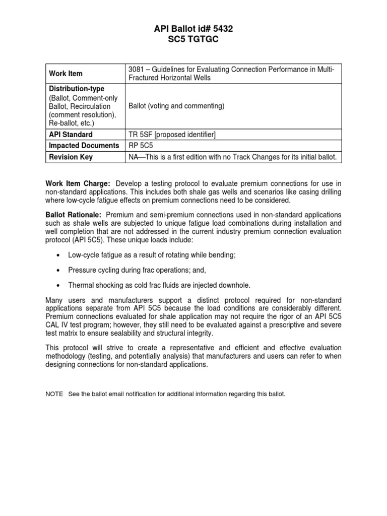 5SF - WI3081 Ballot | PDF | Fatigue (Material) | Bending