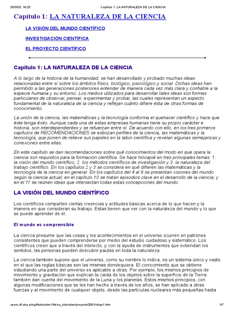 Capítulo 1 - LA NATURALEZA DE LA CIENCIA | PDF | Ciencias sociales ...