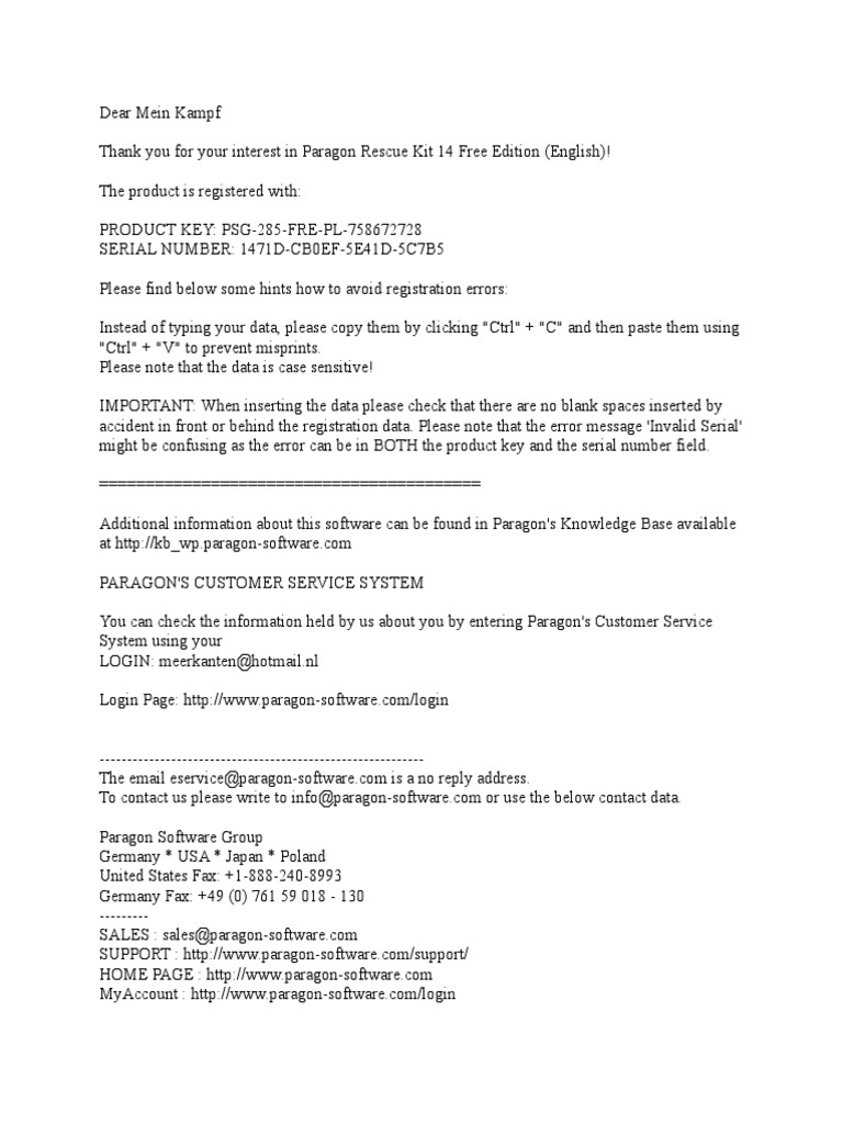 Paragon Resce Kit License | PDF | Business