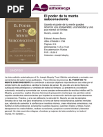 El Poder de Tu Subconsciente | PDF | Pensamiento | Mente