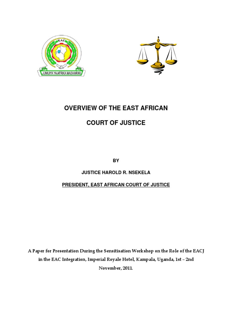 Overview of The EACJ | PDF | Treaty | Jurisdiction