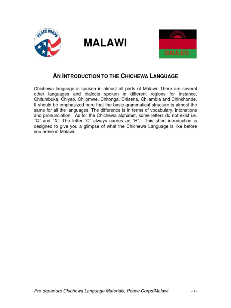 Malawi: A I C L | PDF | English Language | Cognitive Science