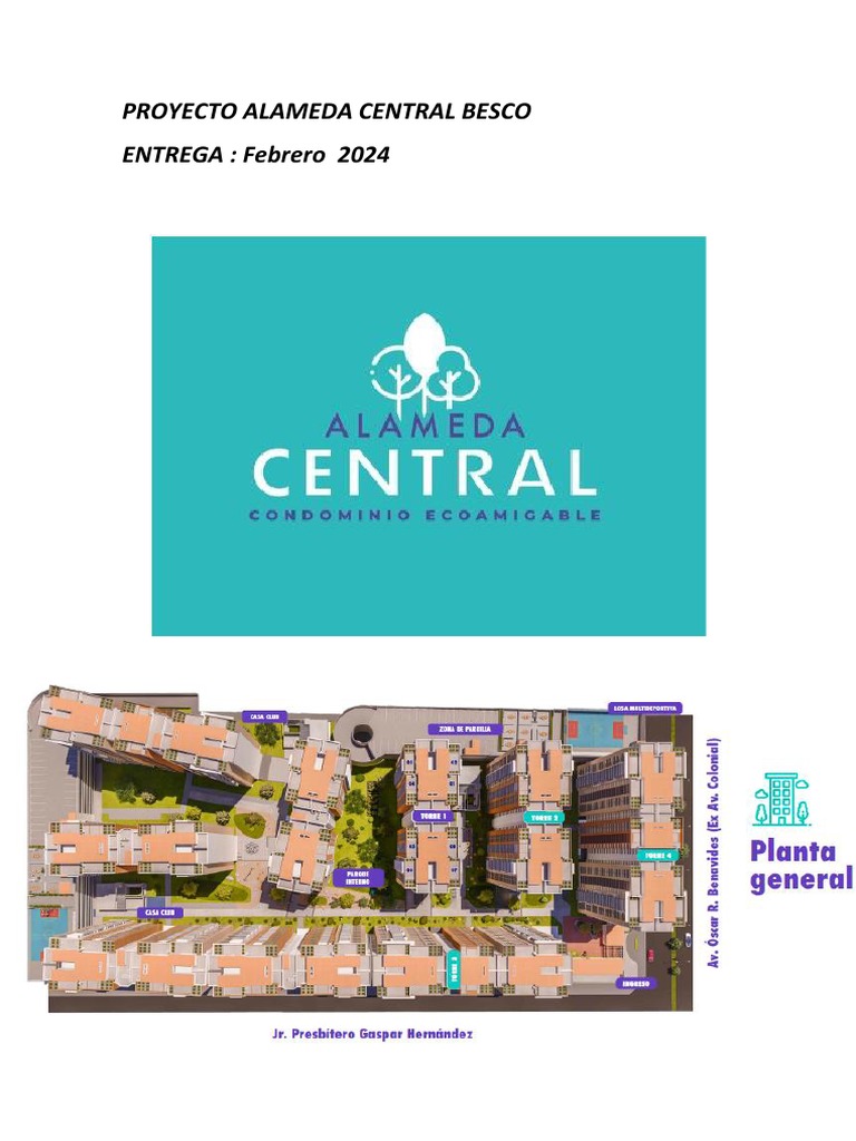 Proyecto Alameda Central Besco | PDF