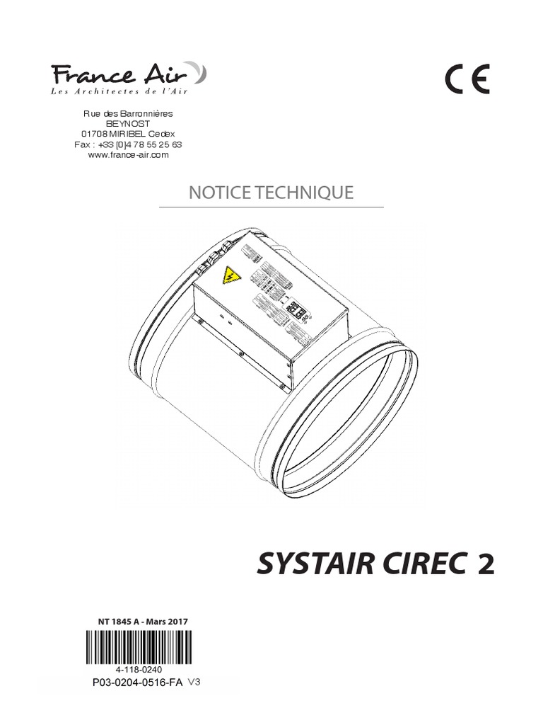 Systair Cirec: Notice Technique | PDF