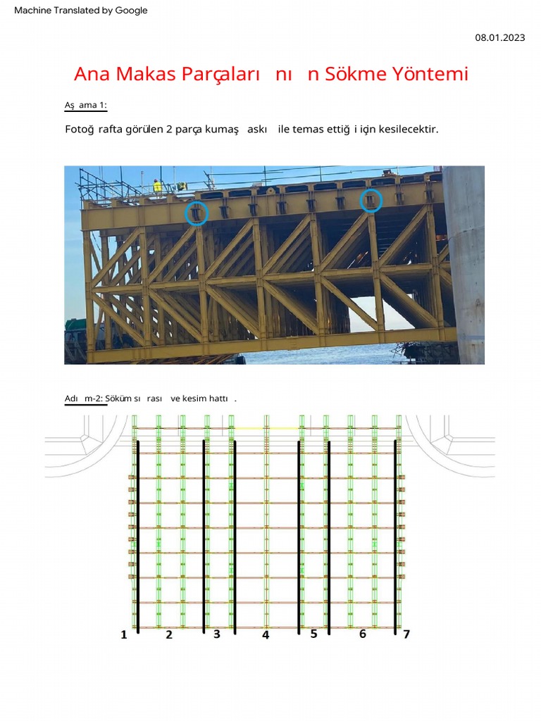 Dismantling Method of Main Truss Parts | PDF