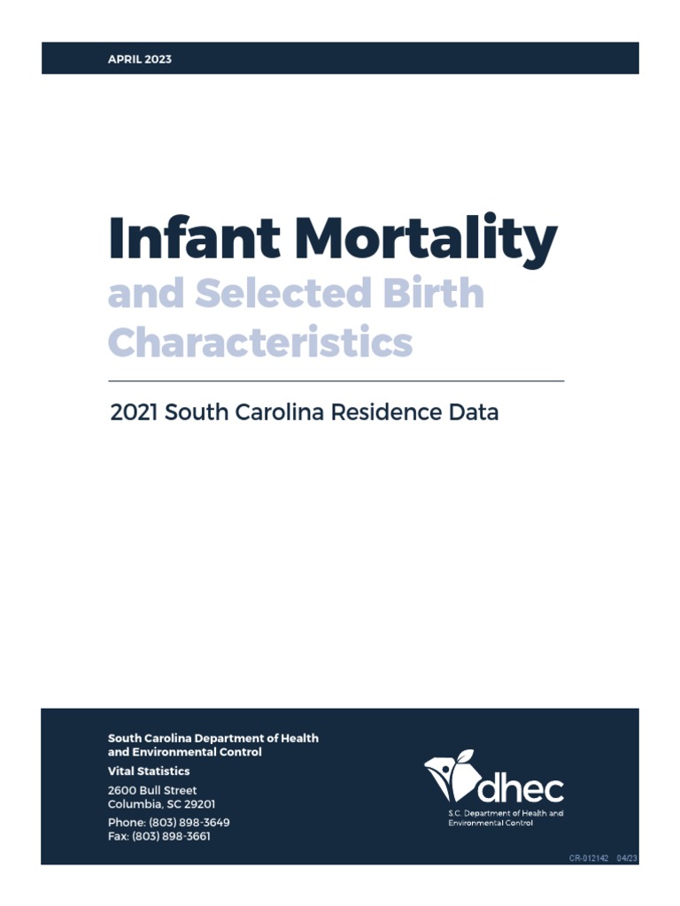 SC DHEC Infant Mortality Rate Report | PDF | Infant Mortality | Medical ...