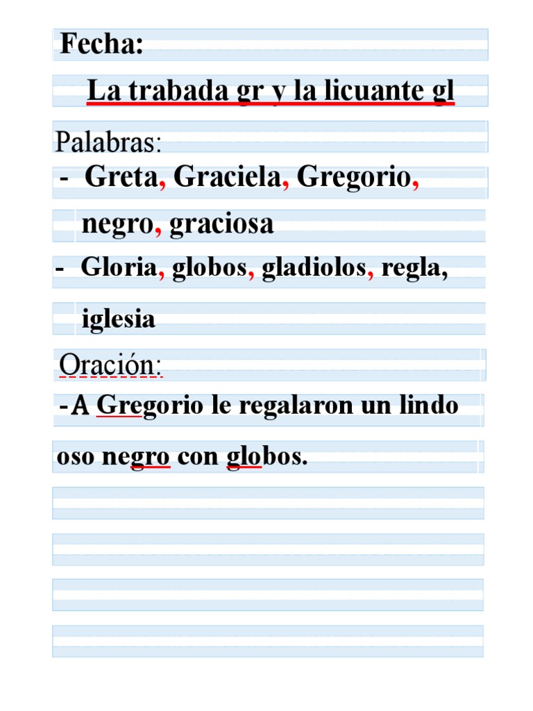 Cuaderno - Las Trabada GR y La Licuante GL 1 | PDF