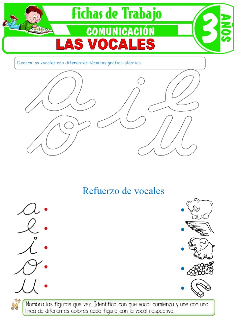 Las Vocales para Ninos de 3 Anos | PDF | Artes del Lenguaje y Comunicación