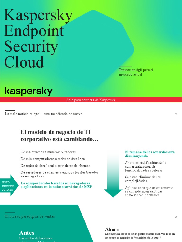 Kaspersky Endpoint Security Cloud Presentation Partner 0222 - es-MX | Descargar gratis PDF ...