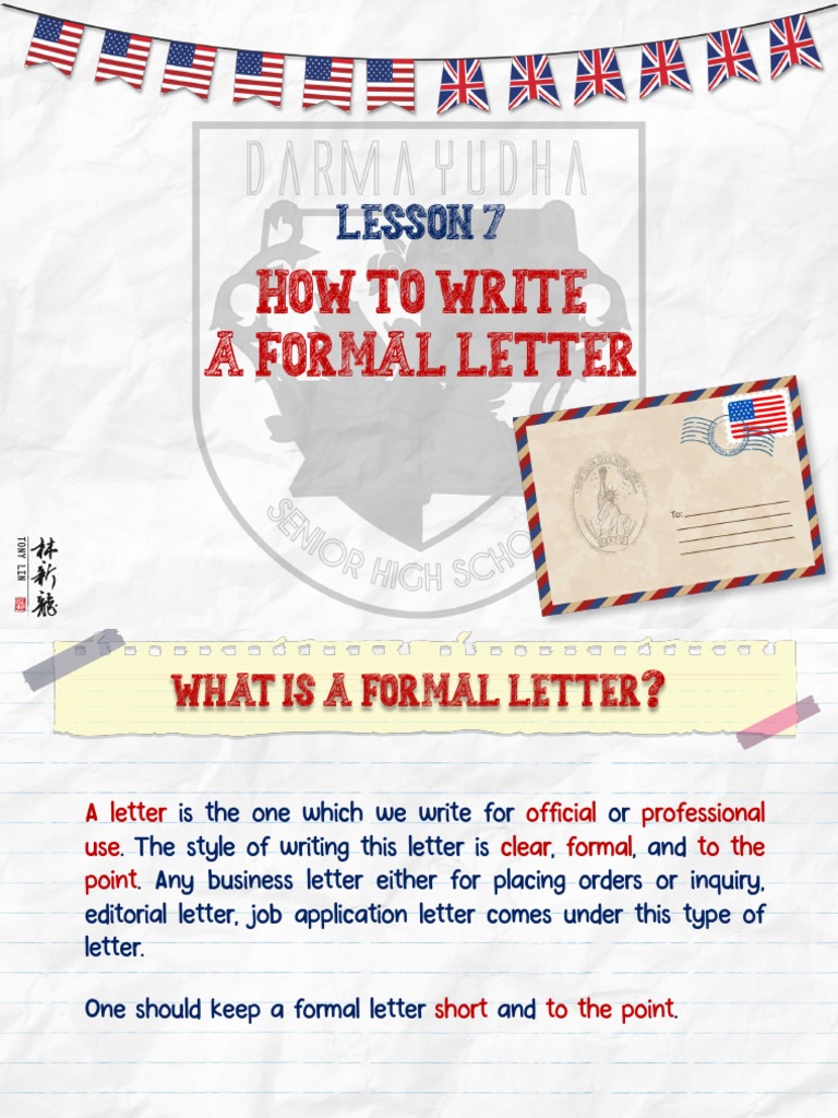 How To Write Formal Letter (Lesson 5) | PDF | Verb | Phrase