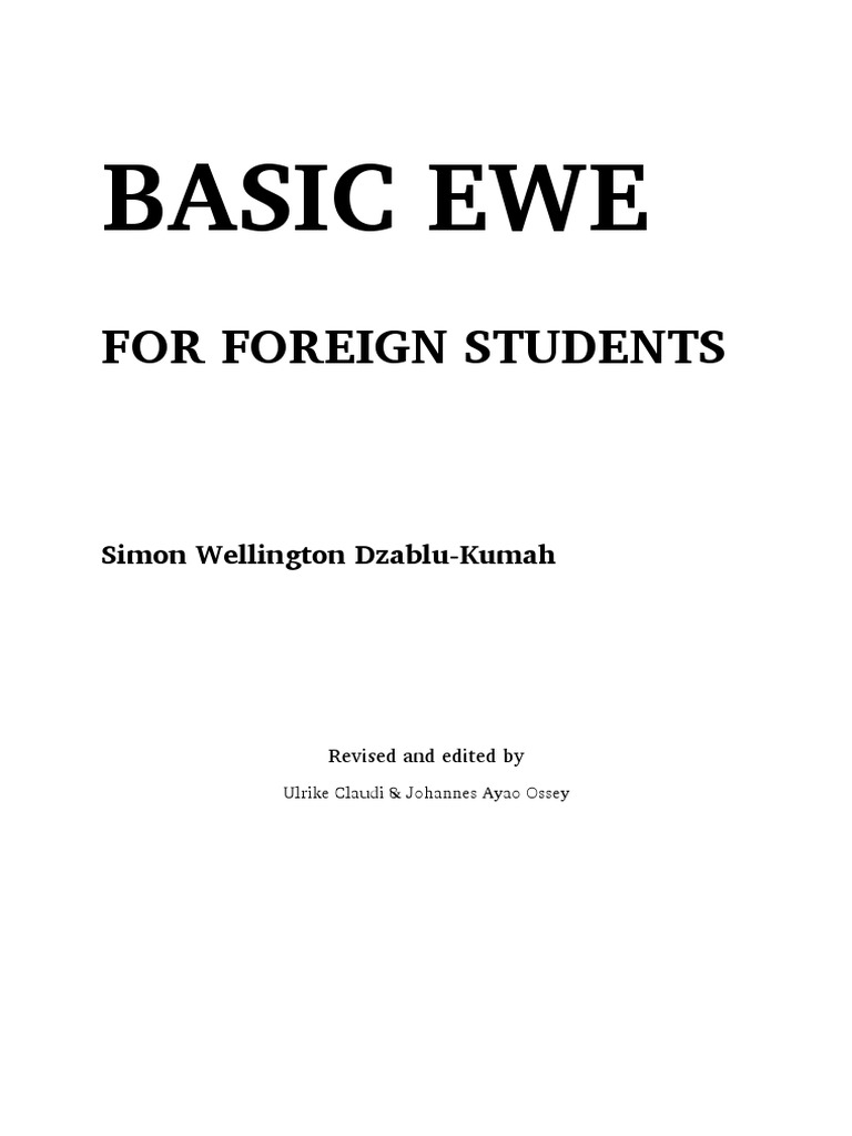 BASIC EWE 2nd Ed | PDF | Verb | Adjective