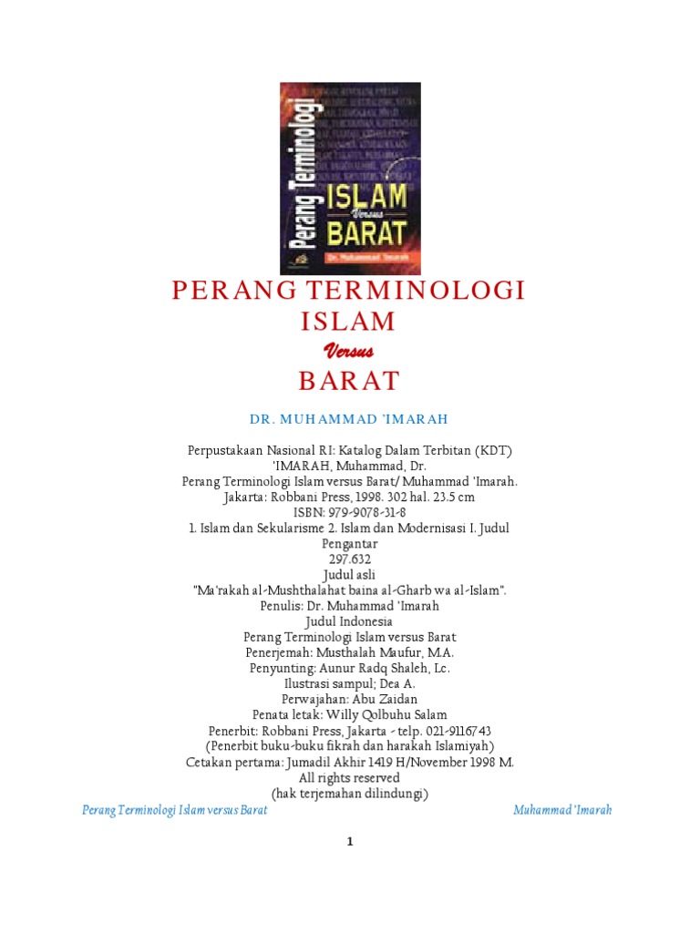 Perang Terminologi Islam Versus Barat - Muhammad Imarah | PDF