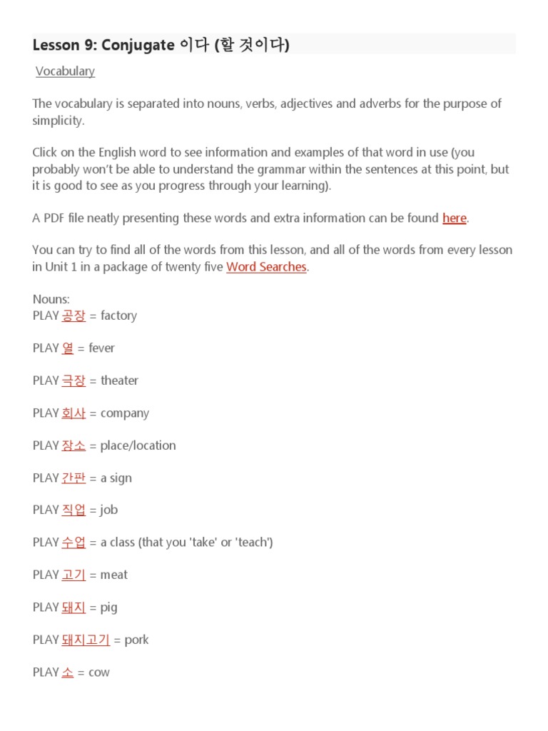 Lesson 9-41 | PDF | Grammatical Conjugation | Verb