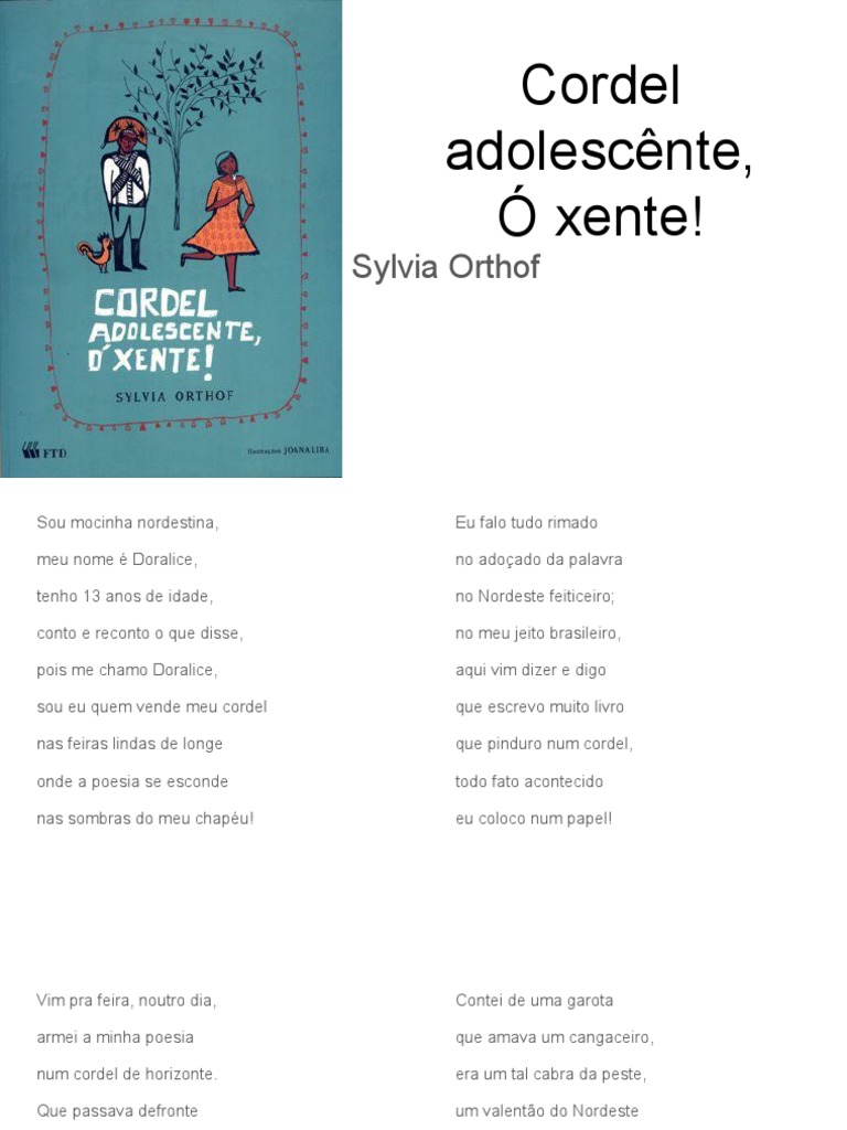 Sylvia Orthof - Cordel Adolescente Ó Xente | PDF | Beijo