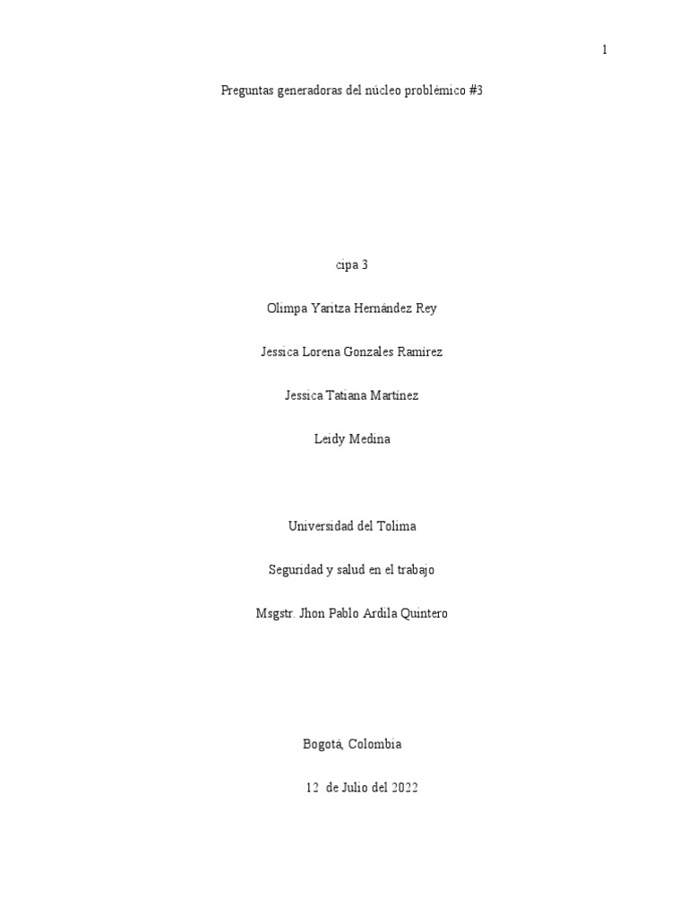 Preguntas Generadoras Modulo 3 | PDF