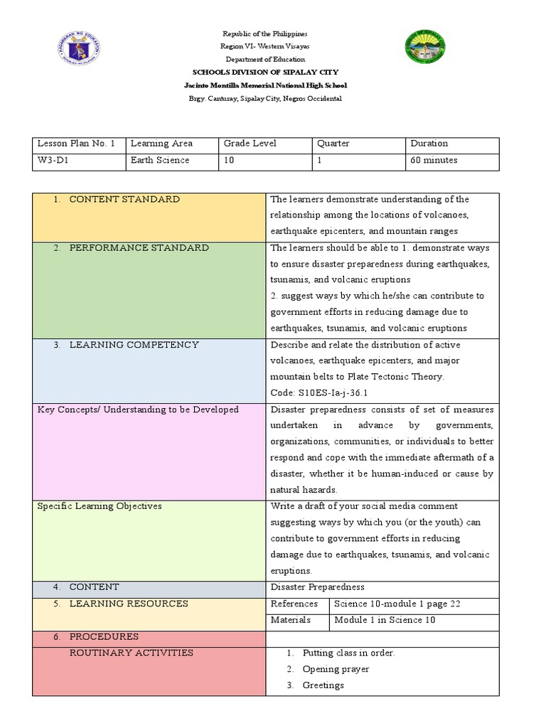 Lesson Plan-3rd Week | Download Free PDF | Earthquakes | Volcano