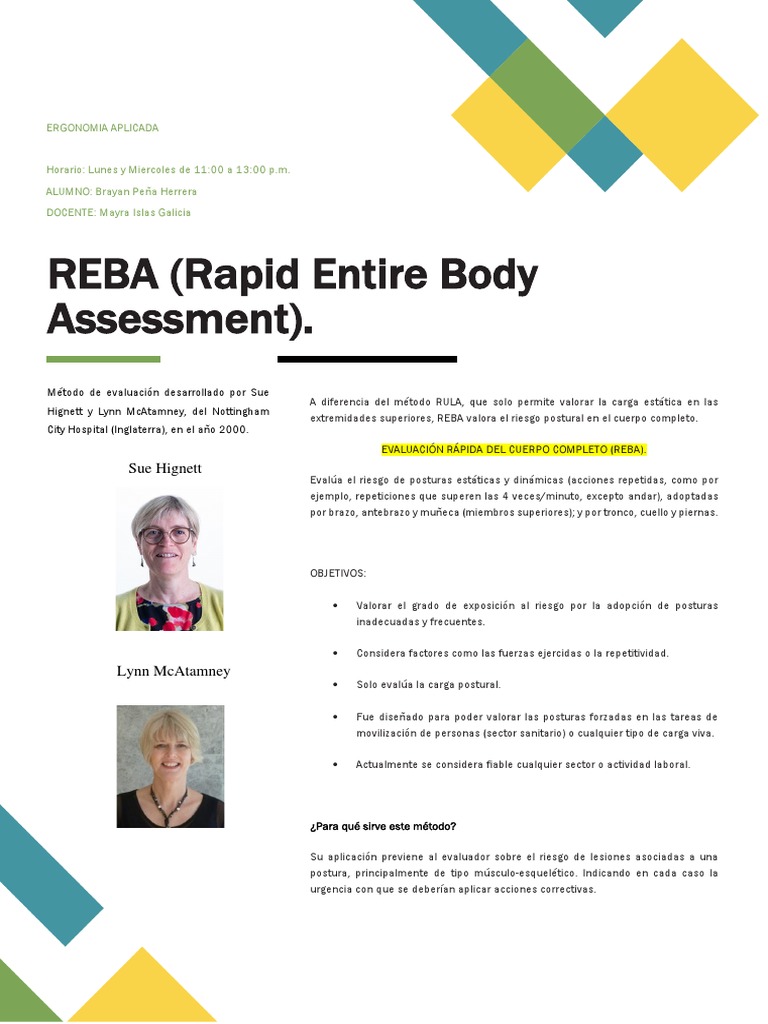 Metodo Reba | PDF | Factores humanos y ergonomía