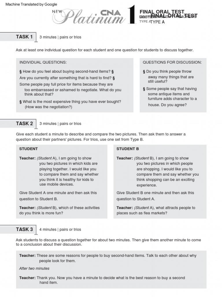 Assessing Student Communication: An Example Final Oral Exam for a ...