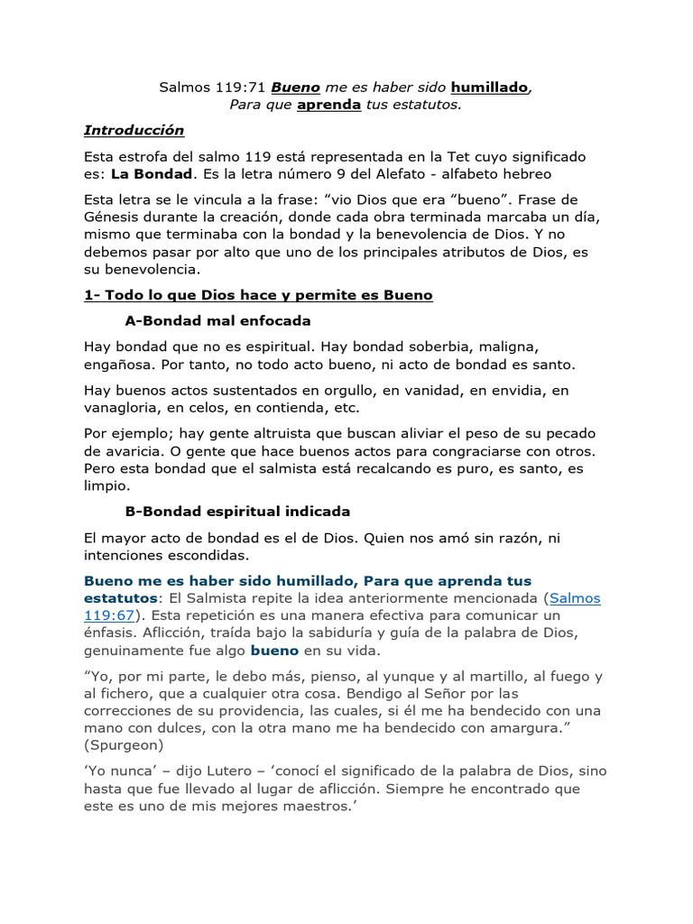 LA HUMILLACION | PDF | Salmos | Dios