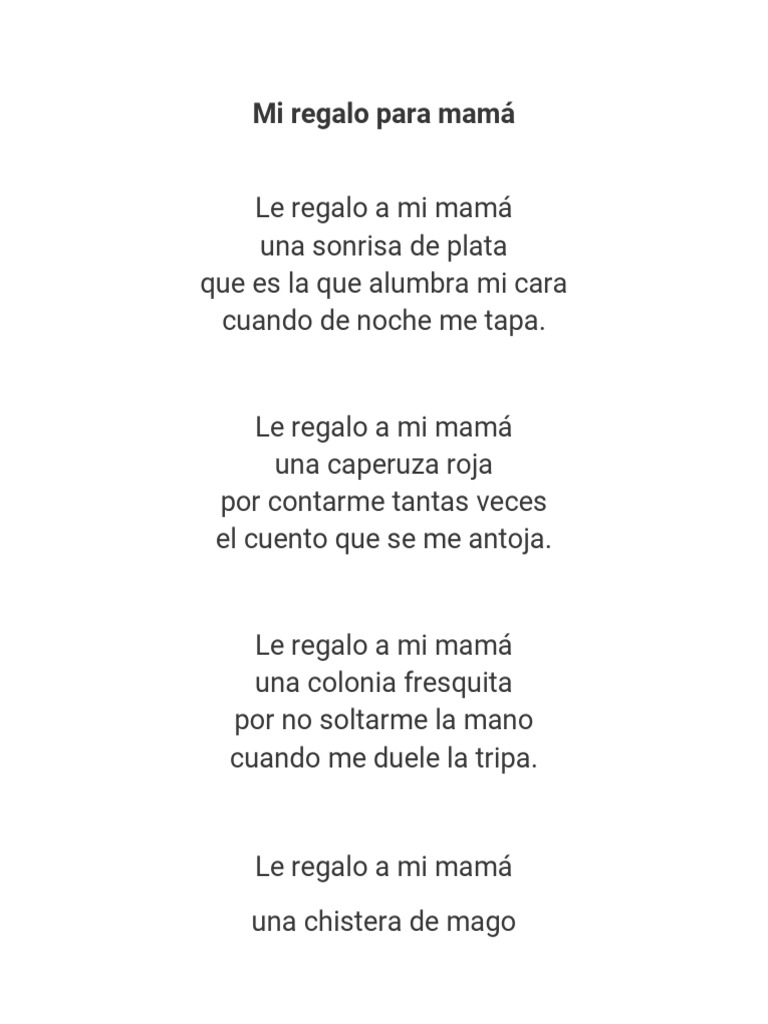 Poema A La Mama | PDF