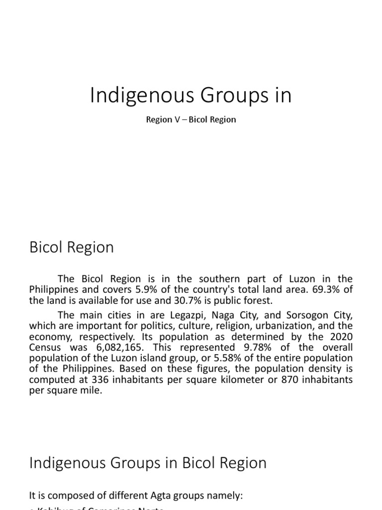 Indigenous Communities of the Bicol Region: Traditions and Cultures of ...