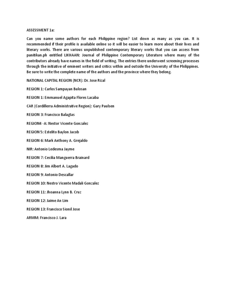 Some Authors of Each Region | PDF