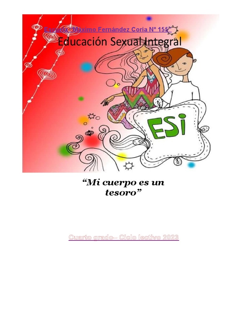 PROYECTO DE eSI 2023 4 GRADO | PDF | Educación sexual | Enseñando