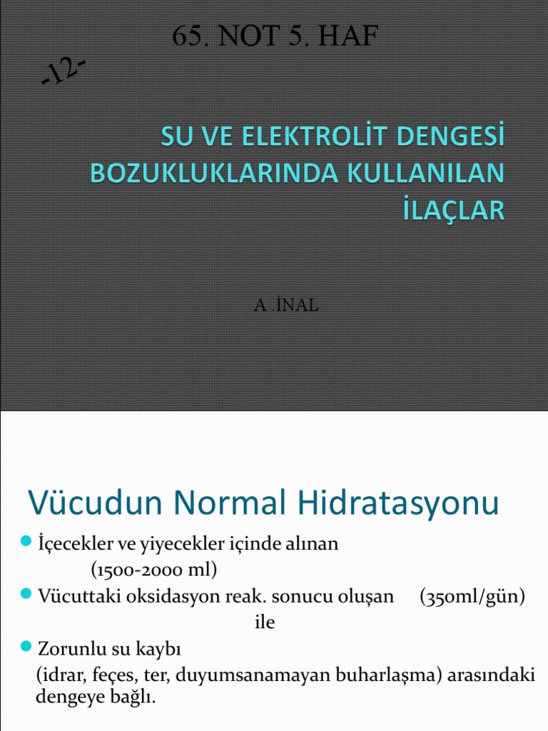 NOT 5. HAF: A .İnal | PDF