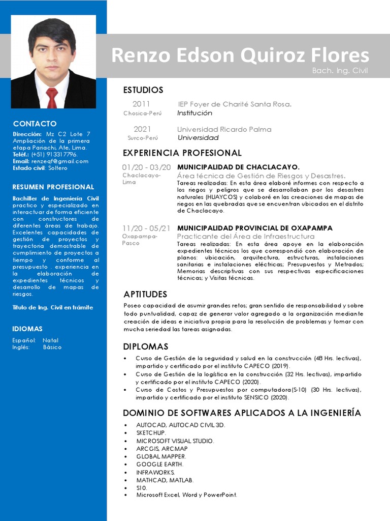 Curriculum Vitae-RENZO | PDF | Informática