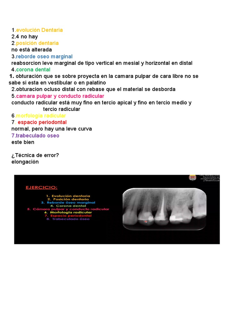 Análisis radiográfico de la morfología dental y estructuras de soporte ...