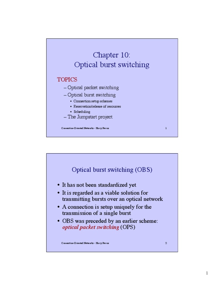 Optical Burst Switching: Topics | PDF | Routing | Computer Network