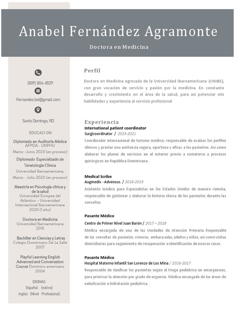 Anabel Fernández Agramonte: Doctoraenmedicina | PDF | Hospital | Medicina